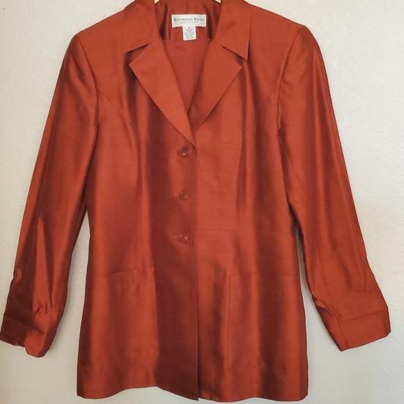 Katherine Kelly | Jackets & Coats | Silk Katherine Kelly Jacket Size 8 ...